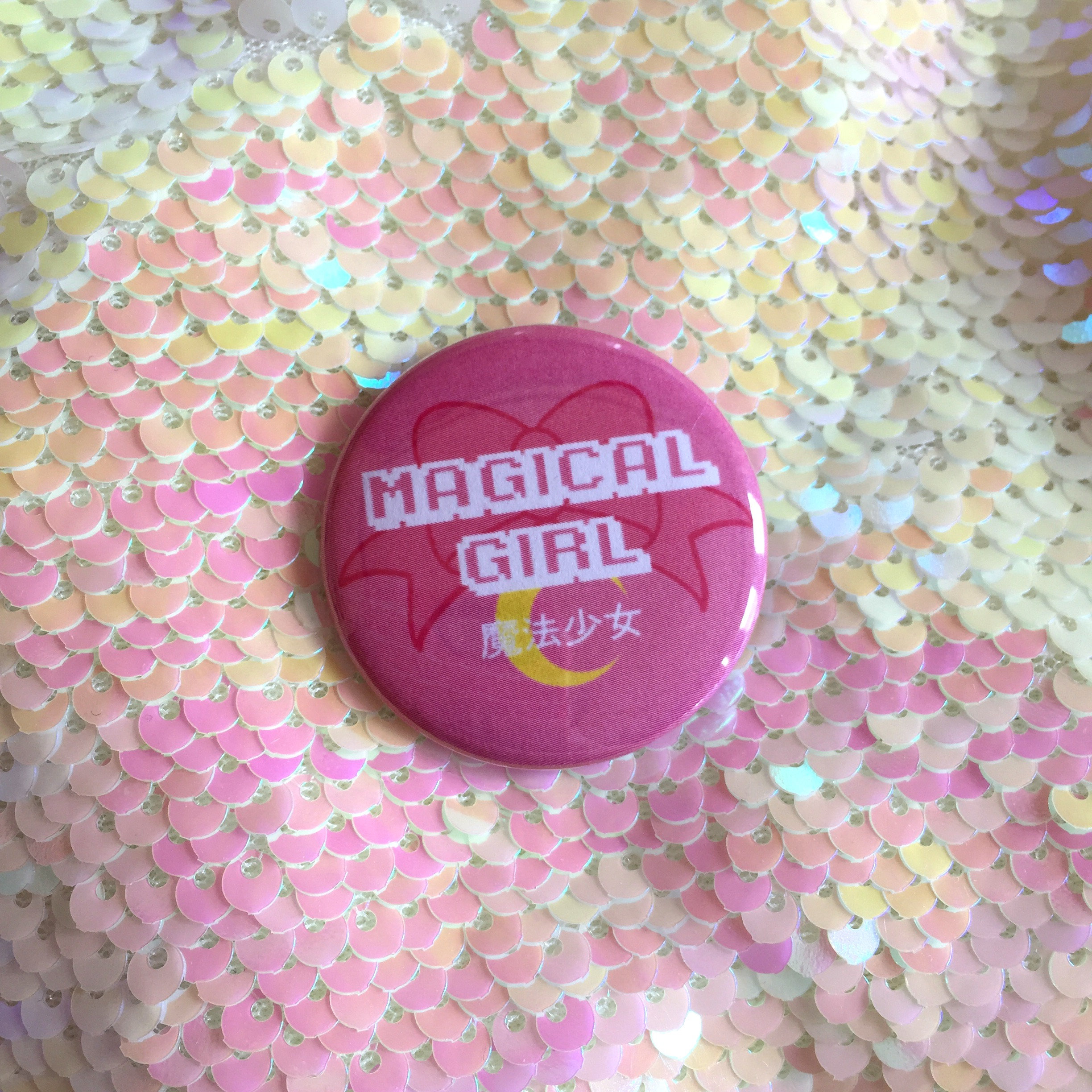 Magical Girl Button - Etsy