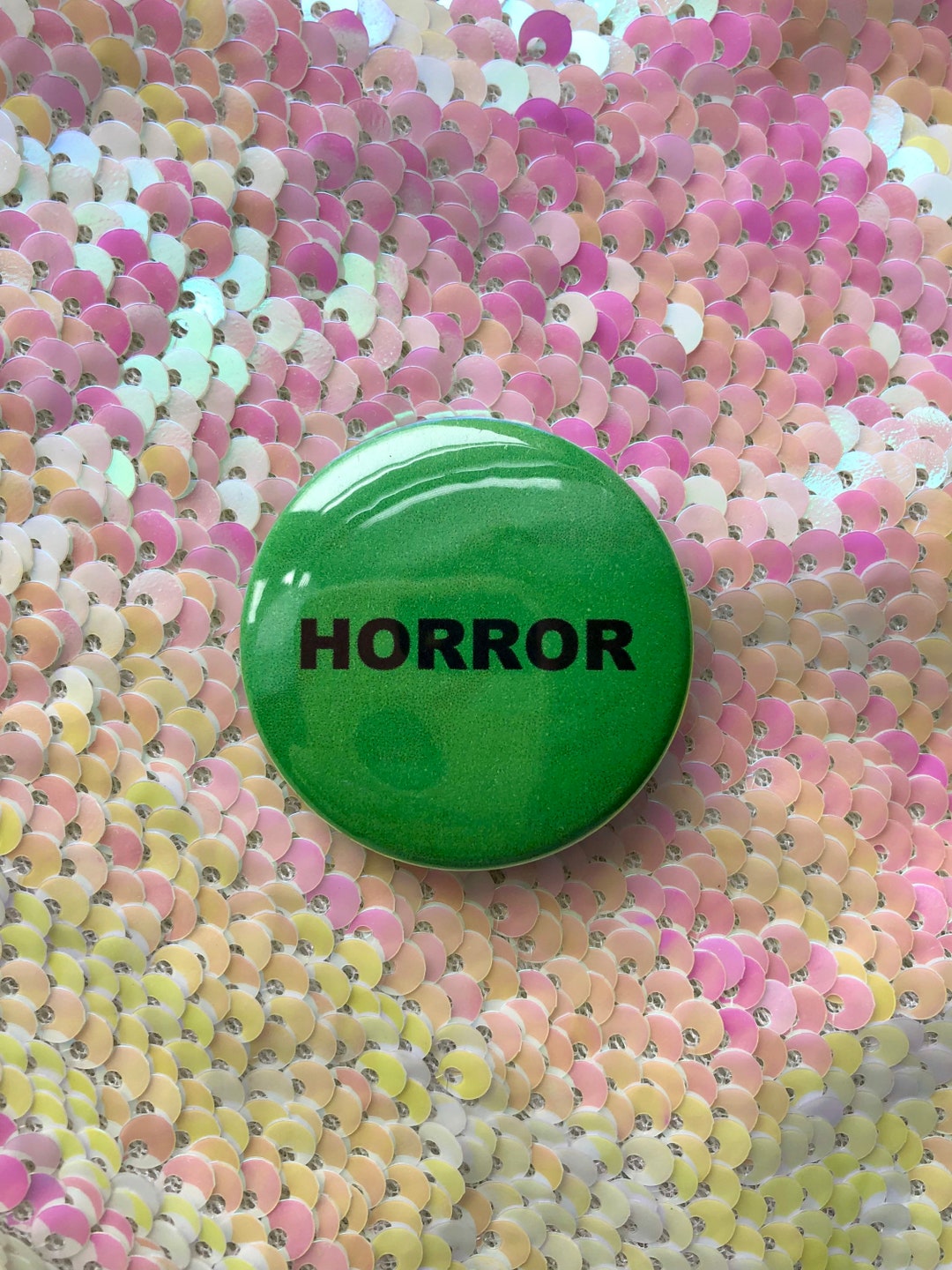 VHS Horror Label Button - Etsy