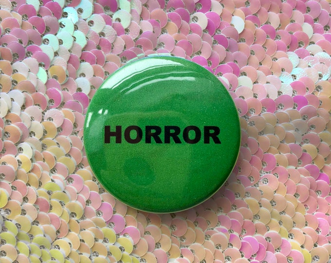VHS Horror Label Button - Etsy