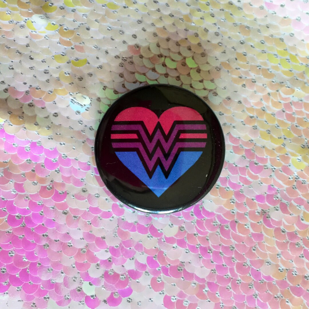Wonder Woman Bisexual Pride Button - Etsy