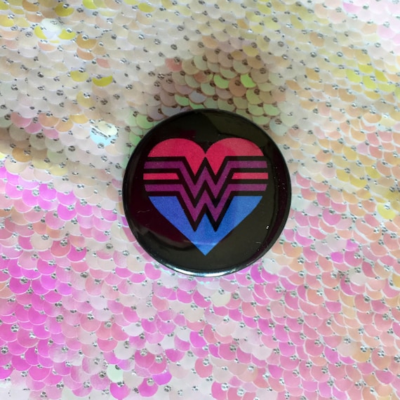 Wonder Woman Bisexual Pride Button | Etsy