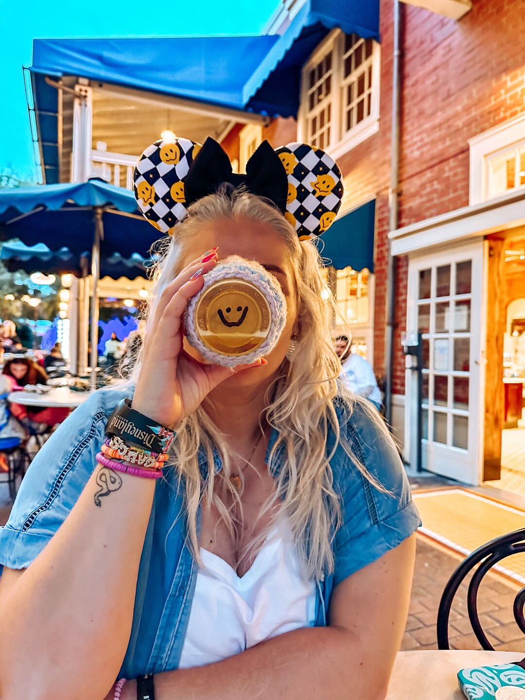Checkered Smiley Mouse Ears - Etsy