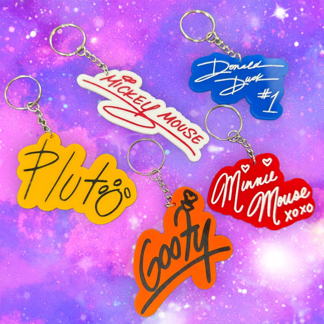 Signature Bag Charms | Acrylic Keychain - Etsy