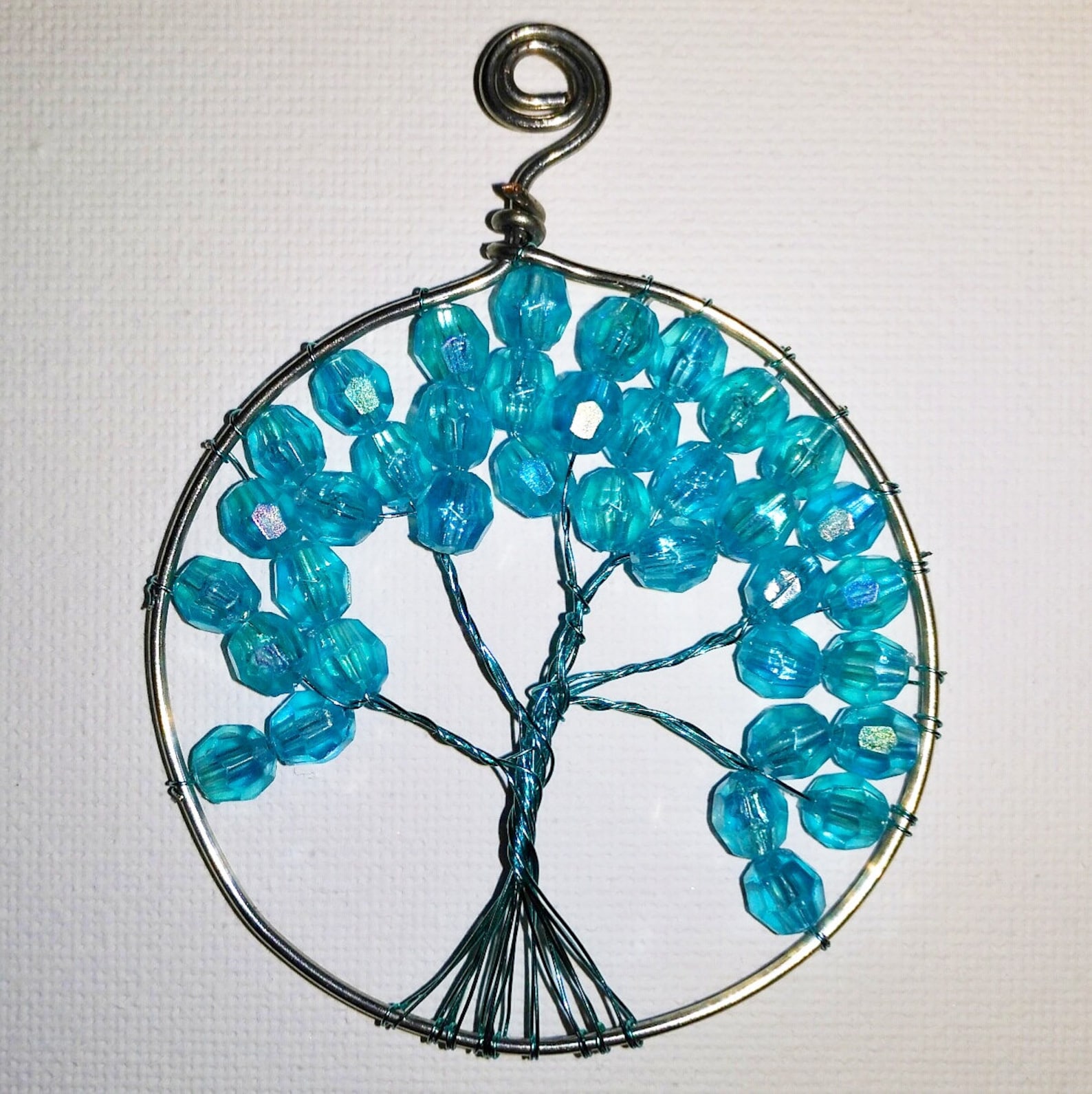 Blue Tree of Life Pendant - Etsy