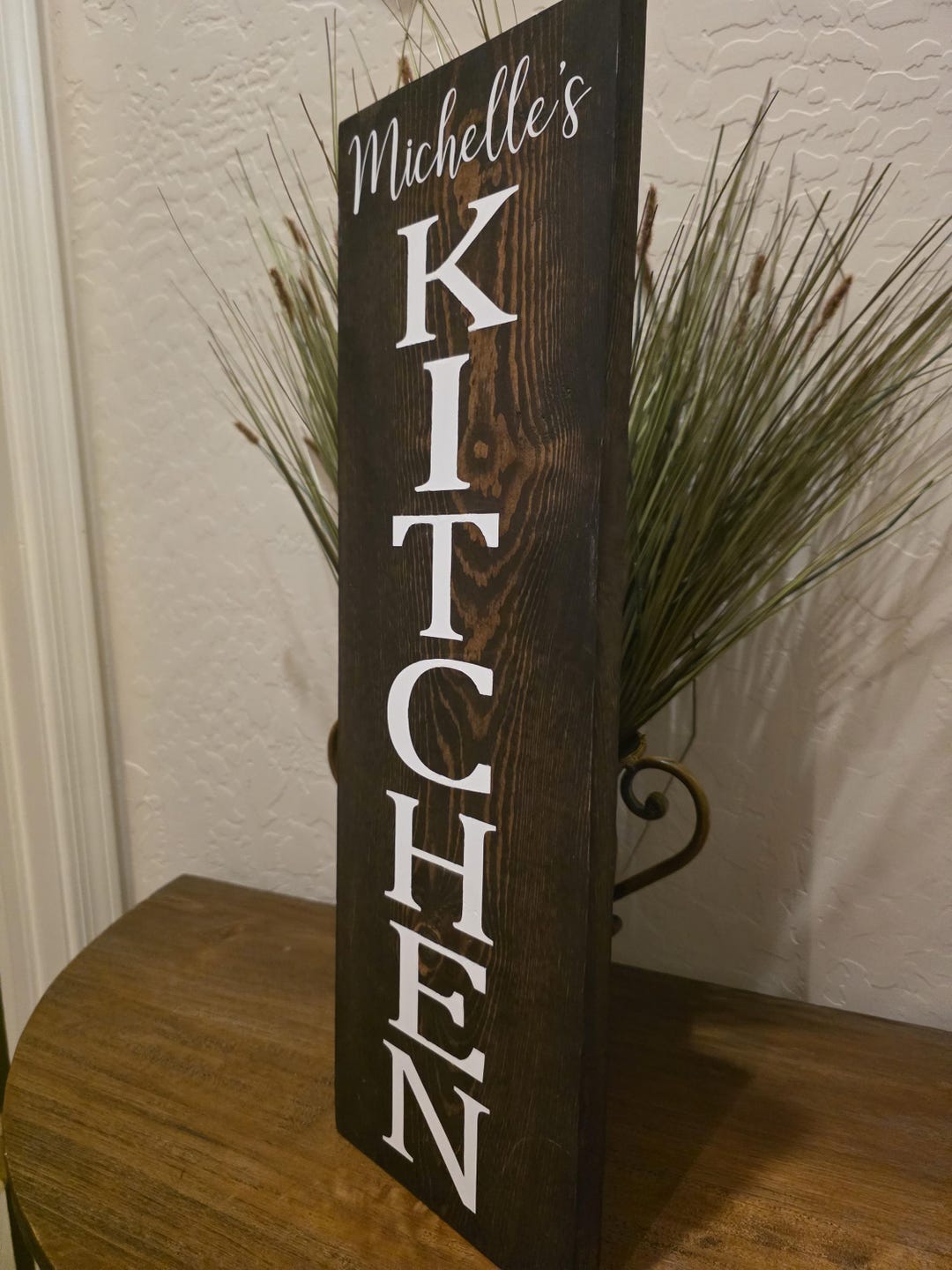 Vertical Kitchen Sign- Personalized Kitchen Sign- Kitchen Name Sign ...