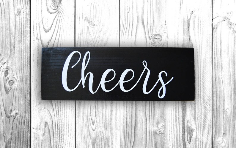 Cheers Wood Sign - Bar Sign - Cheers Wall Decor - Wedding Bar Sign ...