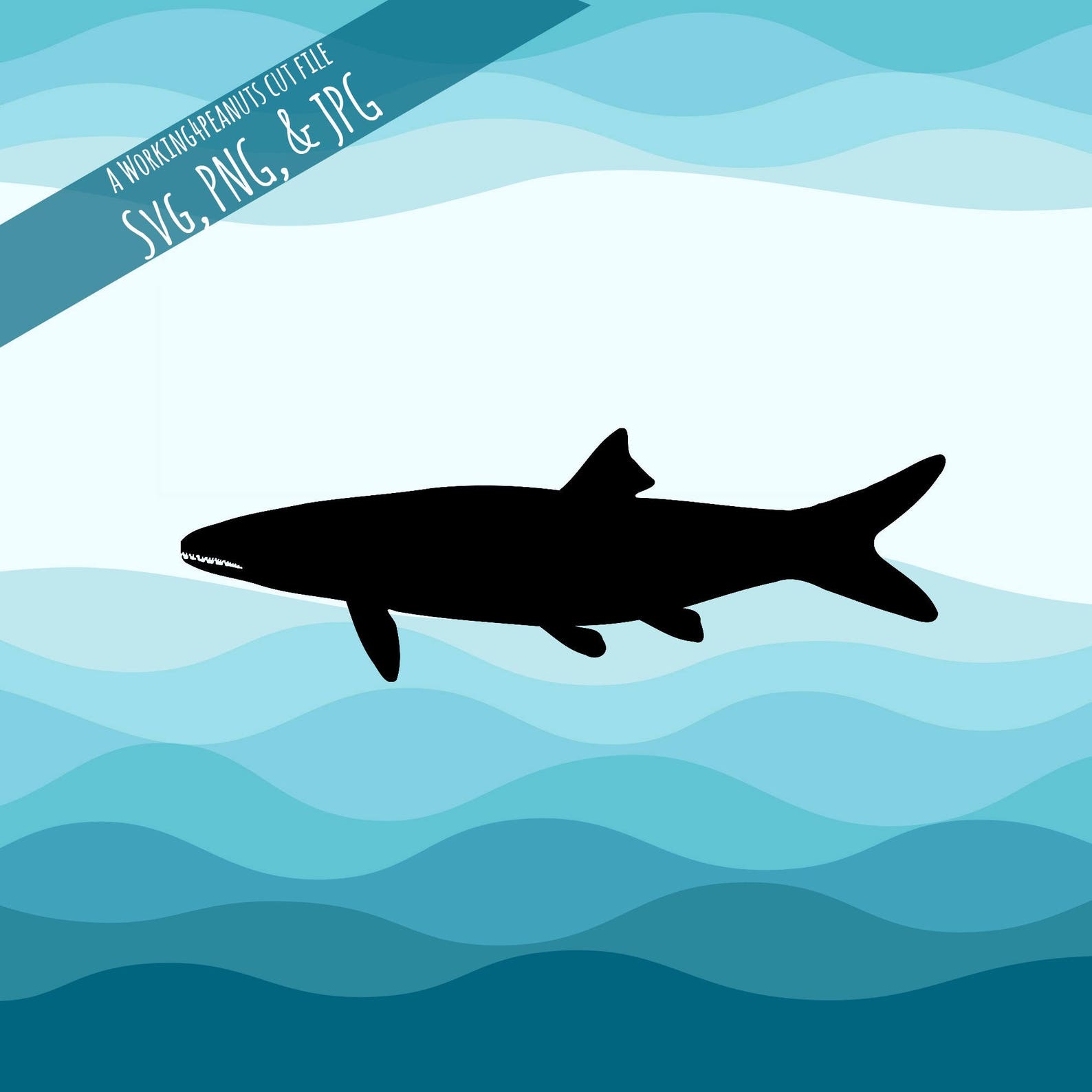 Tiburón Svg uso comercial Svg tiburón Vector tiburón silueta Svg ...