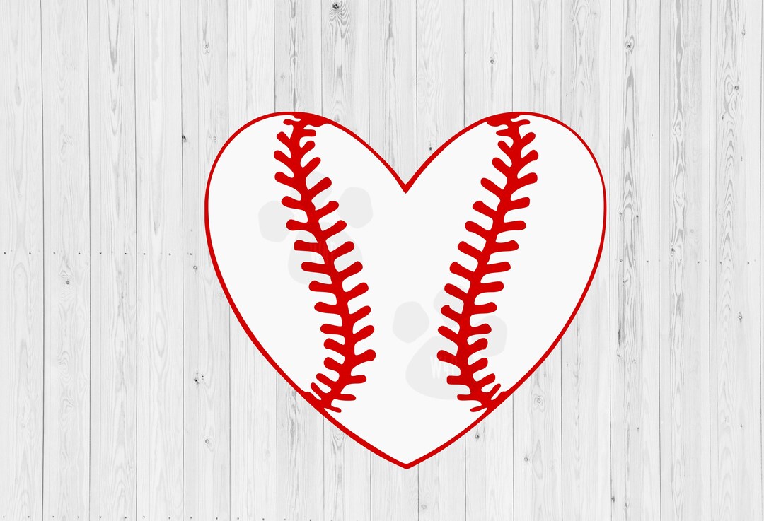 Baseball Svg Heart Baseball Svg Baseball Clipart Baseball Cut File ...