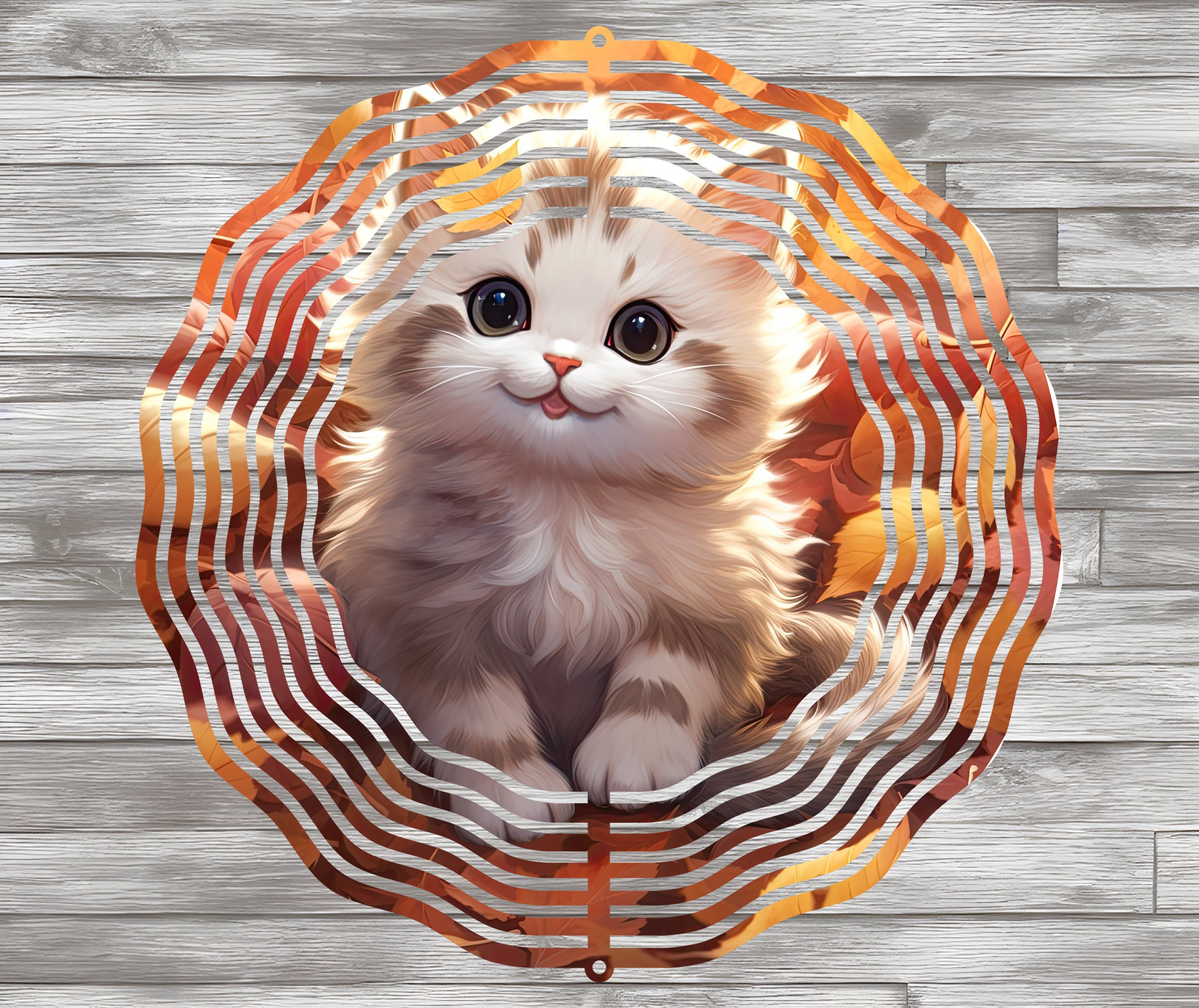 Cute Cat Wind Spinner PNG, Sublimation Design, Digital Wind Spinner ...