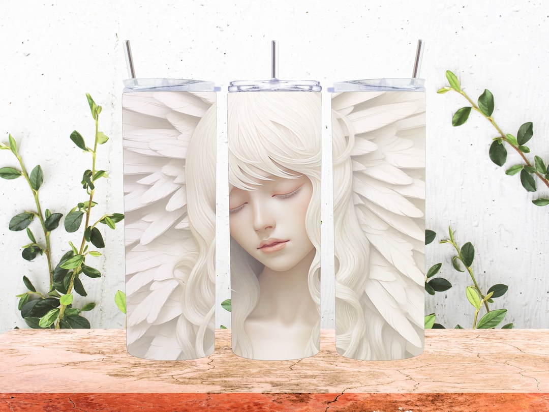 White Angel PNG, White Angel Wrap, Angel, 20 Oz Skinny Tumbler, Angel ...