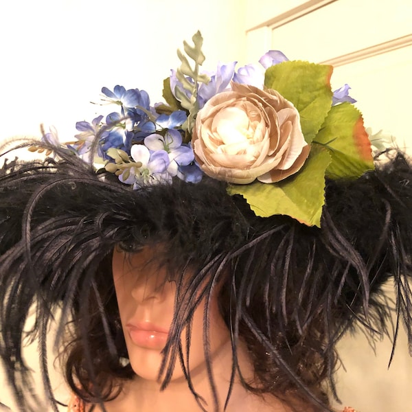 Ostrich Feather Hat - Etsy