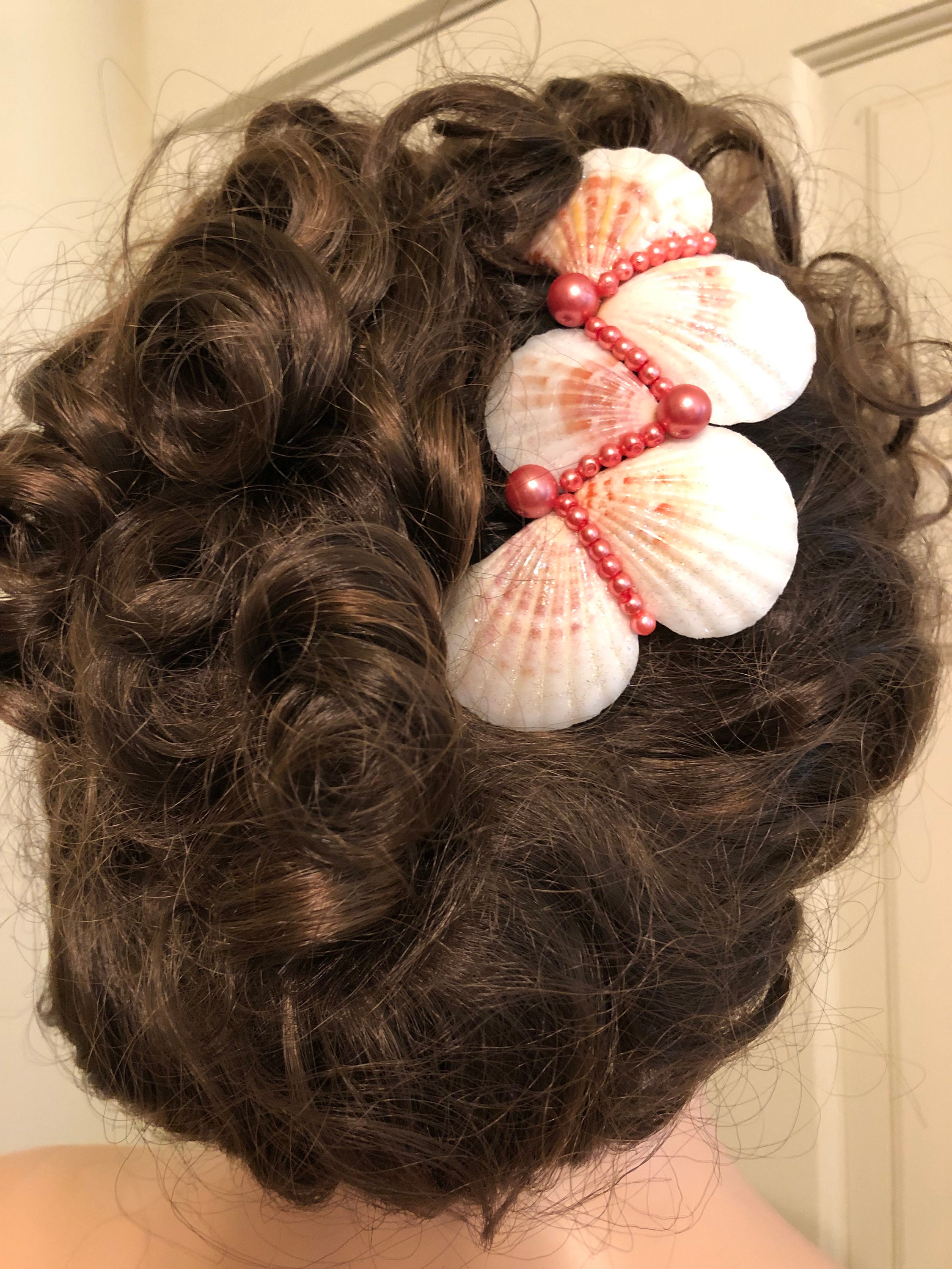 Clam Shell French Hair Comb,pearly Shells,pearls,decorative,hair ...