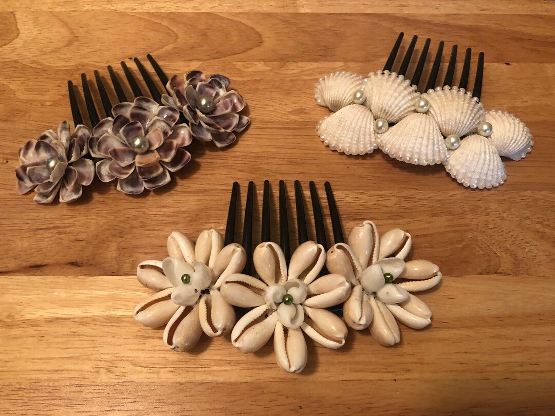 Shell French Hair Combs,peony Flower French Comb,lotis Flower French ...