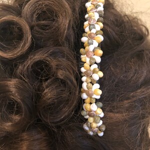 White Mandevilla Flower Vine Inspired Shell Hair Comb Set,multi-colored ...