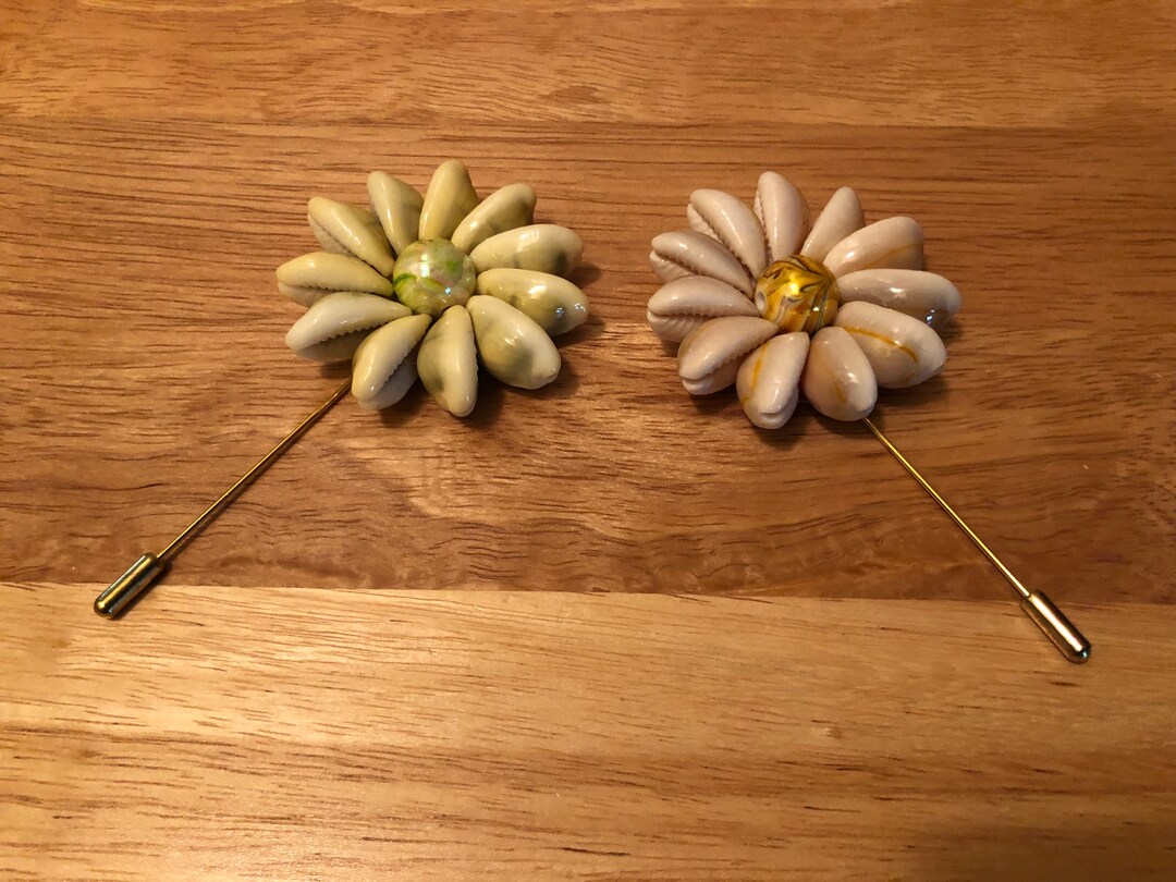 Multi Choice Cowry Shell Lapel Pins,hawaiian Style Brooches,fashion ...