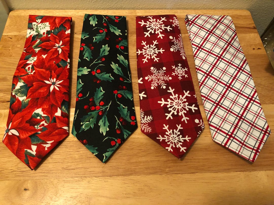 Christmas Neckties for Men,festive Neck-ties,100% Cotton Ties,easy Wash ...