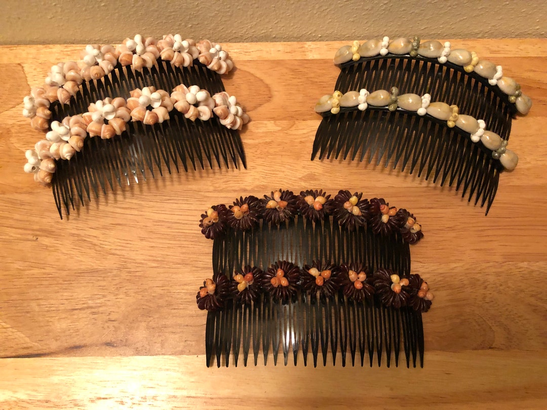 Large Shell Comb Sets,hawaiian Wear,large Tooth Hair Combs,hair Comb ...