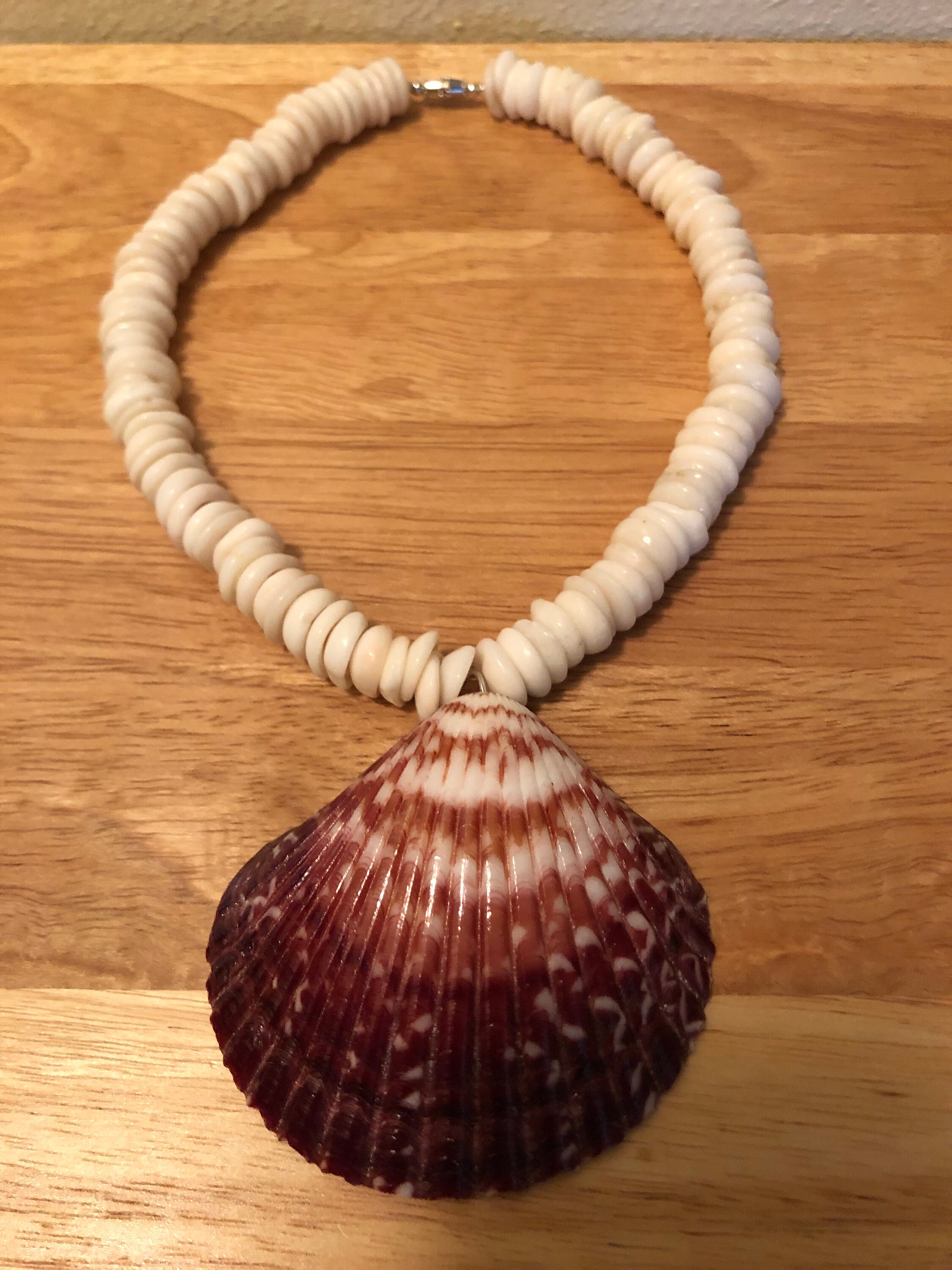 XL Opihi Shell Necklace/lg Clam Shell Necklaceshell - Etsy