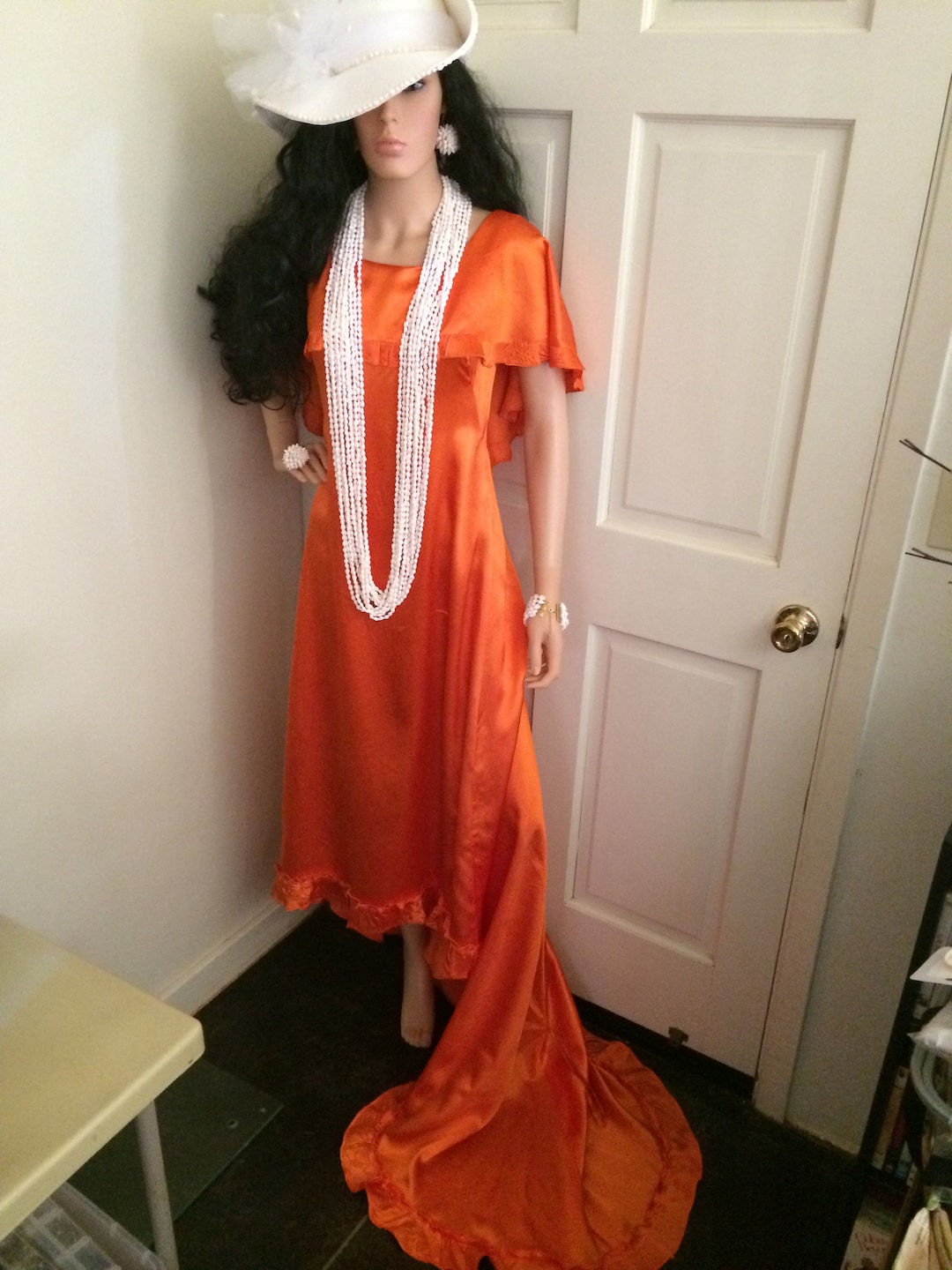 Hawaiian Wedding Gown,holoku Gown,for the Hula Dancer,vintage Hawaiian ...