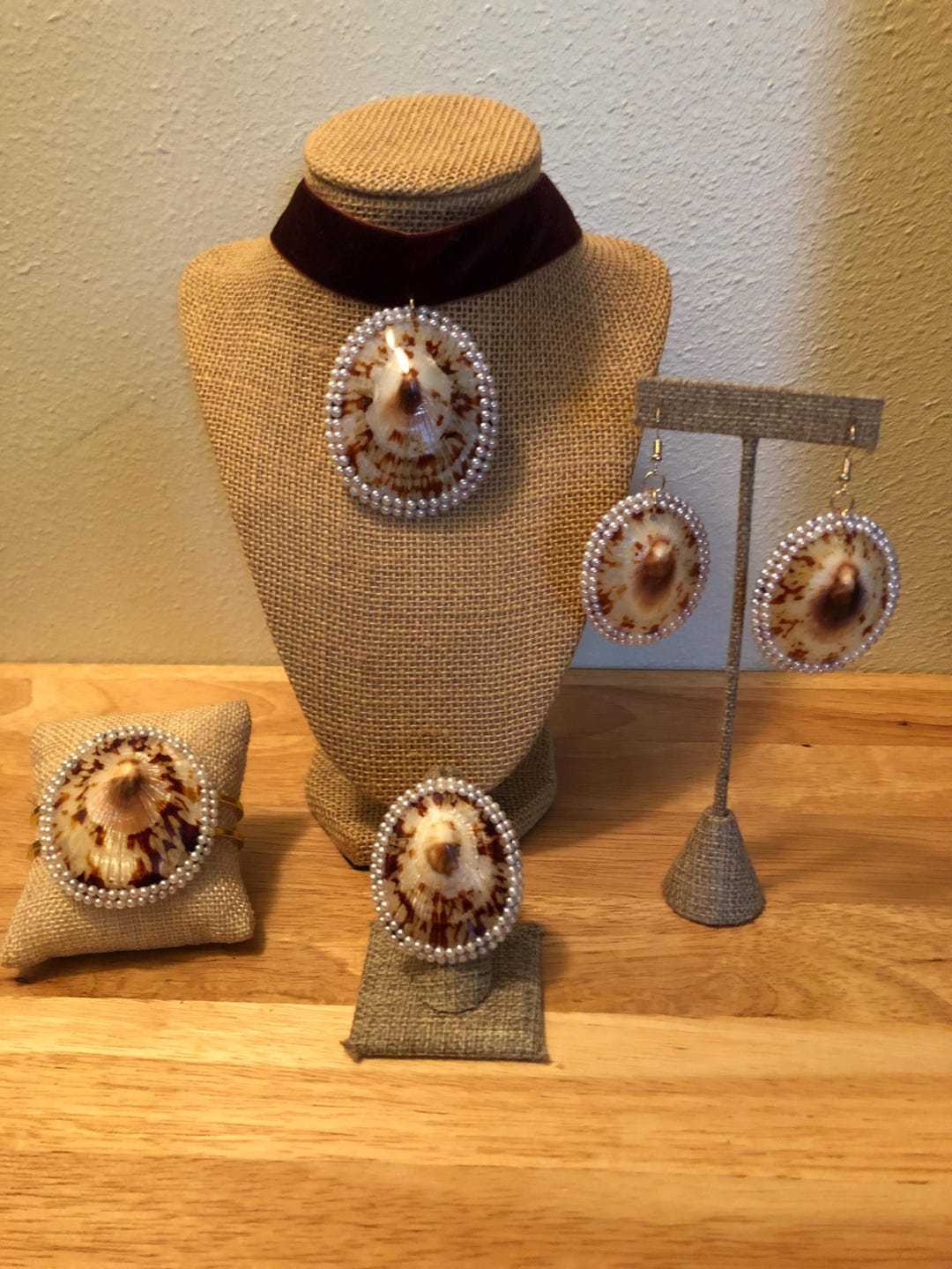 4 Pc. Big Bold Opihi Shell Jewel Set,hawaiian Jewelry,polynesian Jewels ...