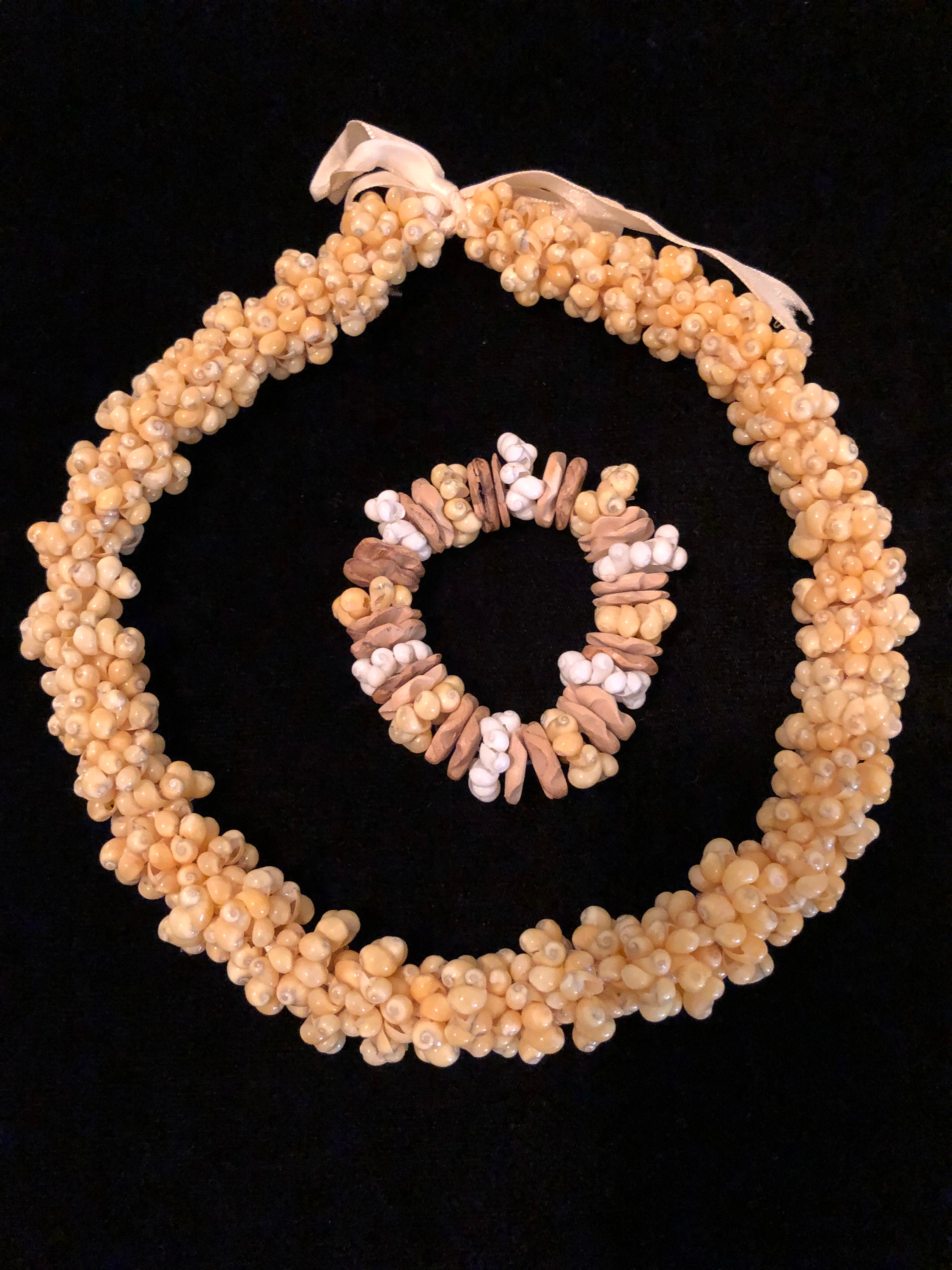 Yellow Mongo Shell Jewelry SetChoker JewelryAloha | Etsy