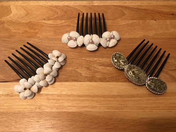 Shell Hair Combshawaiian Style Hair Piecesyou Choose - Etsy