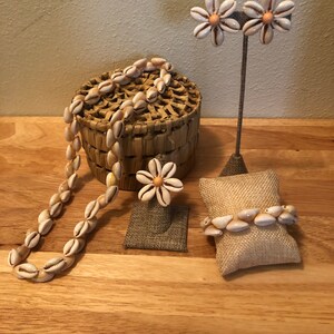 Small Stackable Yellow Cowry Shell Lei Jewel Set,hawaiian Wear,aloha ...