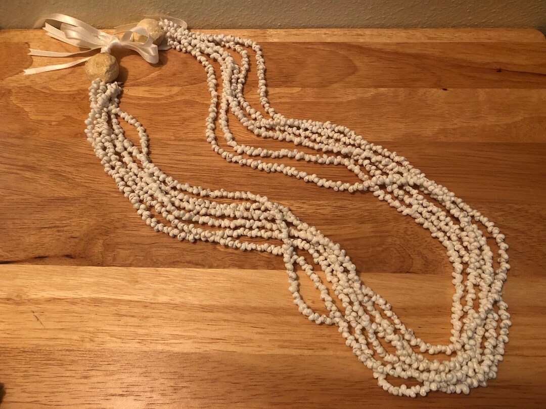 Vintage 6 Strand White Mongo Shell Wedding Jewel Set,hula Implements ...
