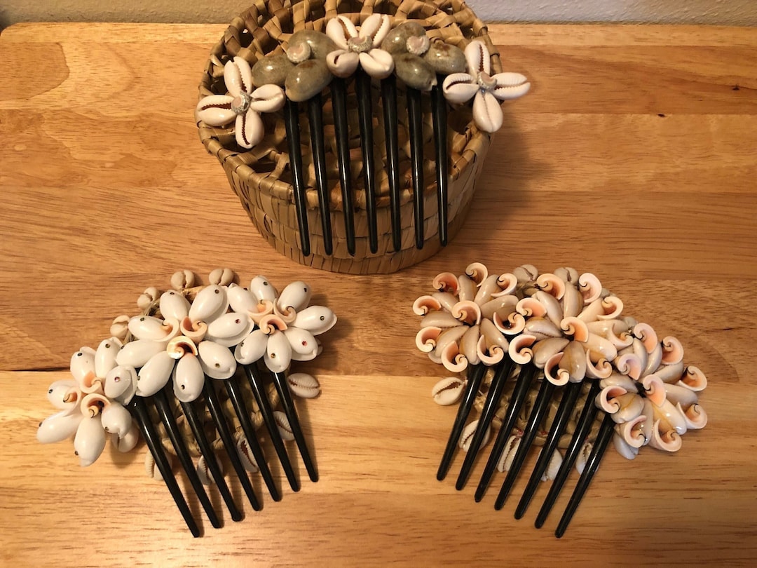 Shell Design French Combs,decorative Combs,shell Art,up-do French Combs ...