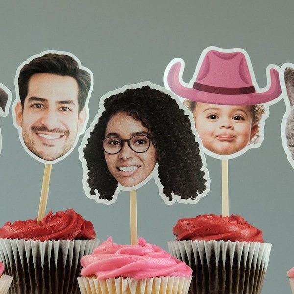 Face Cupcake Toppers - Etsy