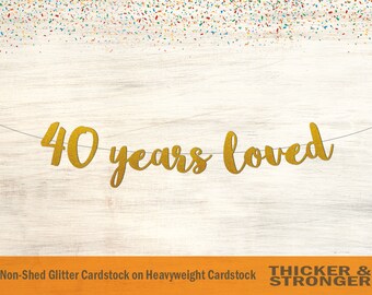 40 & Fabulous Banner Script Font 40th birthday 40 and | Etsy