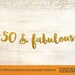 50 & Fabulous Banner Script Font 50th Birthday 50th | Etsy