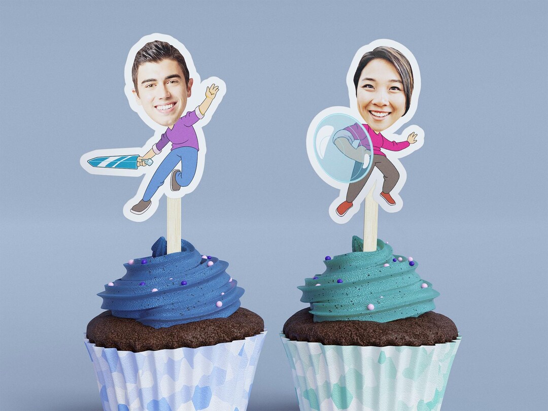 Gamer Cupcake Toppers - Custom Birthday Party Cupcake Toppers, Party ...