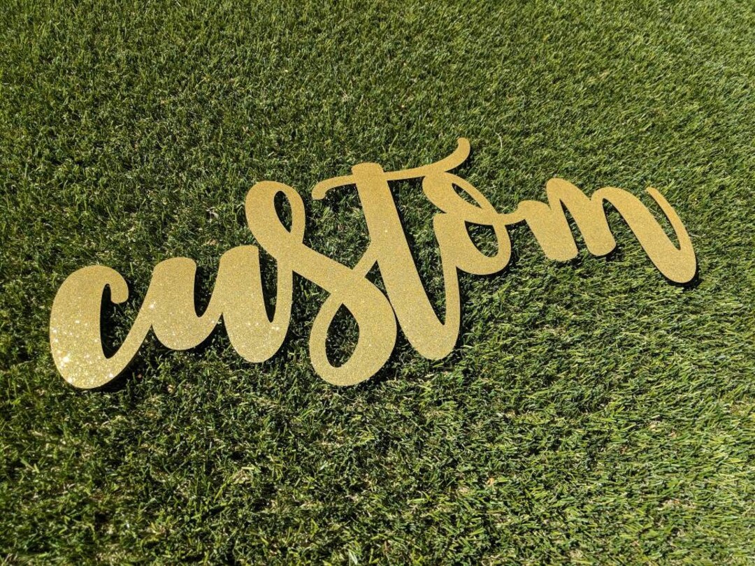 Custom Baby Name Sign, up to 23" TALL - Large Glitter Custom Baby Name ...