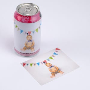 Custom Printed Soda Beer Can Label Wrapper - Vinyl Sticker, Waterproof ...