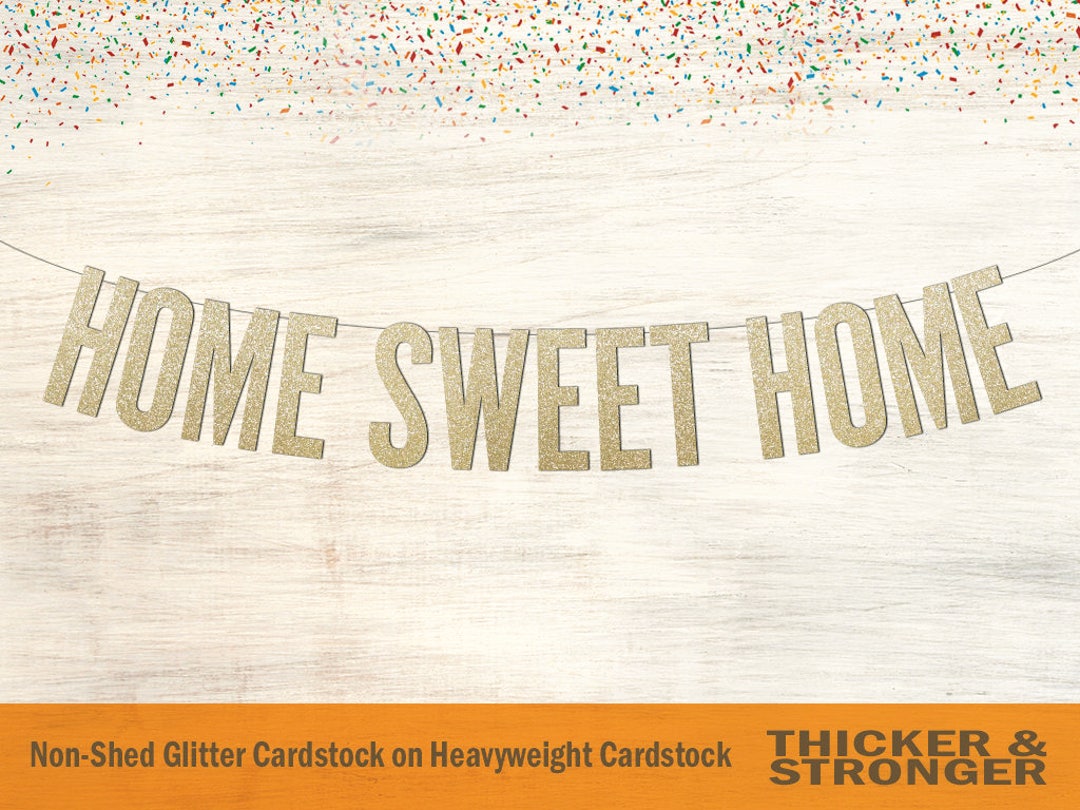 Home Sweet Home Banner, Block Letters - Home Decor, Housewarming Gift ...