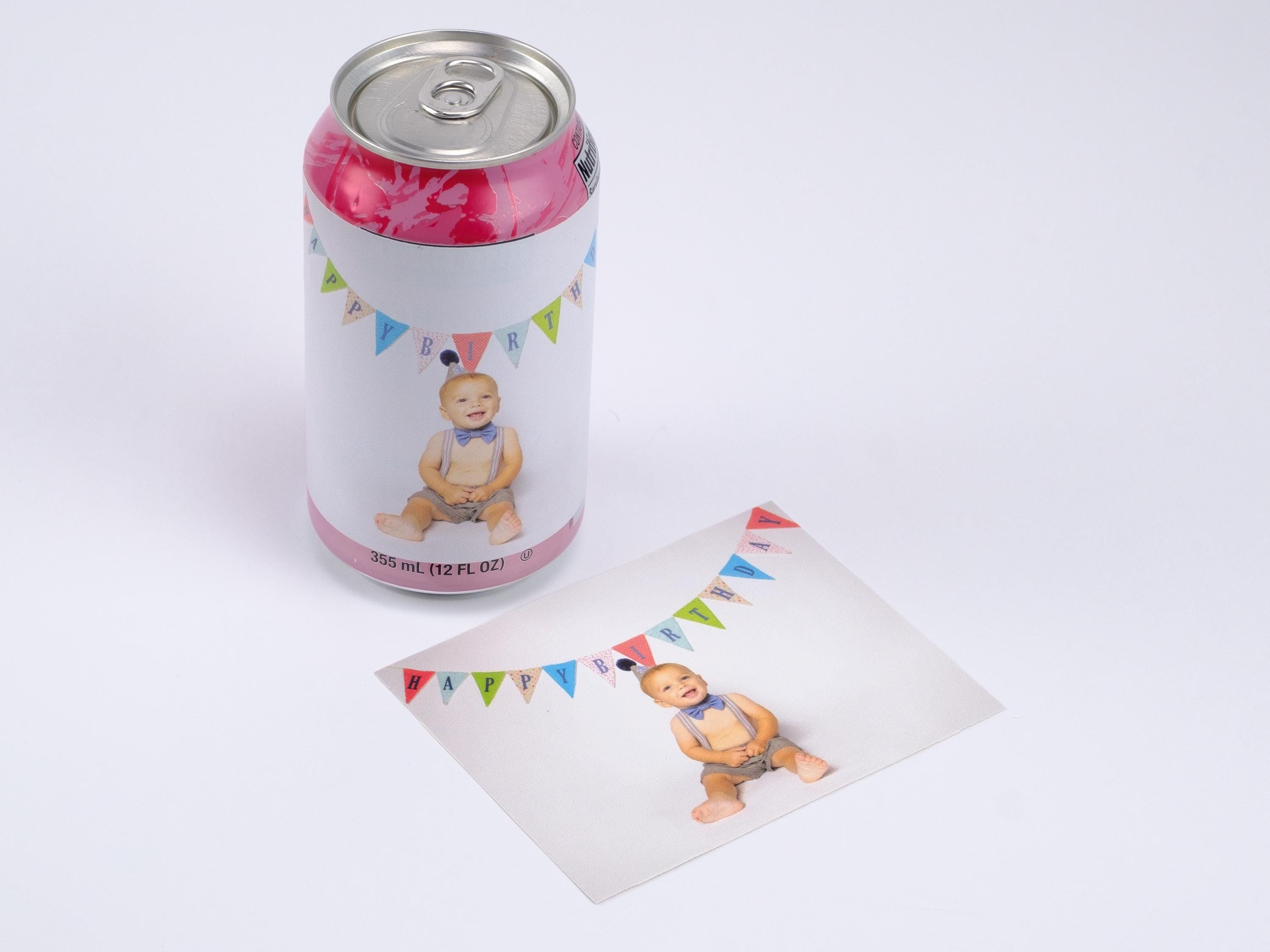 Custom Printed Soda Beer Can Label Wrapper - Vinyl Sticker, Waterproof ...