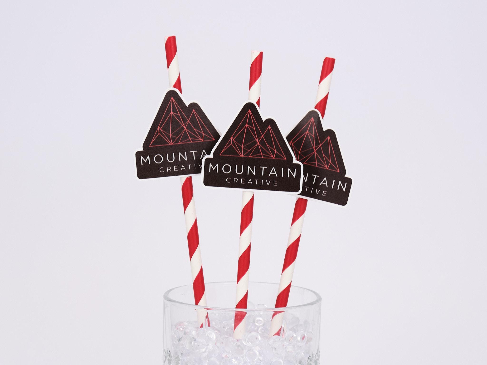 Custom Business Logo Straws - Corporate Event Swag - Company Launch ...