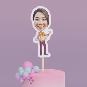 Cartoon Engineer Cake Toppers - Custom Birthday Party Cake Toppers ...