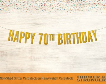 70 Years Loved Banner Block Letters 70th Birthday 70 | Etsy