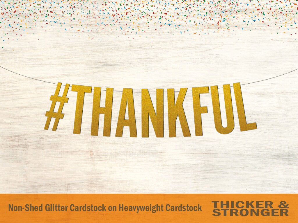 Thankful Banner Block Letters thankful Banner | Etsy