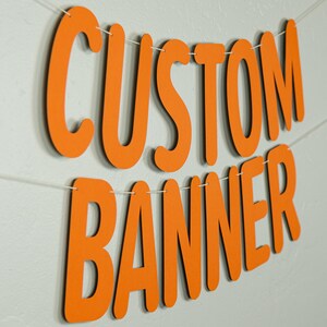 Custom Banner, Rounded Style, 7" - Personalized Party Banner Decor ...