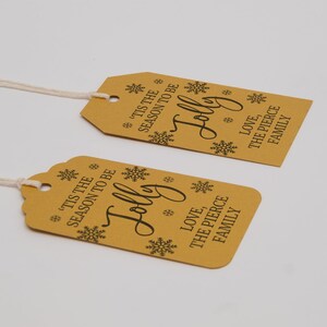 Holiday Gift Tag - Tis the Season to Be Jolly, Christmas, Printed Tag ...
