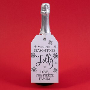 Holiday Gift Tag - Tis the Season to Be Jolly, Christmas, Printed Tag ...