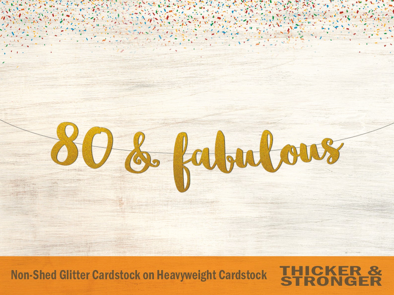 80 & Fabulous Banner Script Font 80 and Fabulous 80th - Etsy