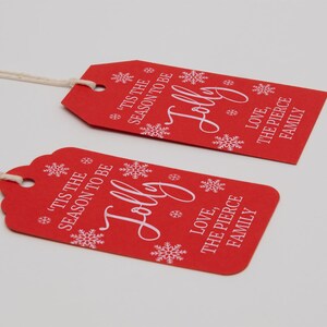 Holiday Gift Tag - Tis the Season to Be Jolly, Christmas, Printed Tag ...