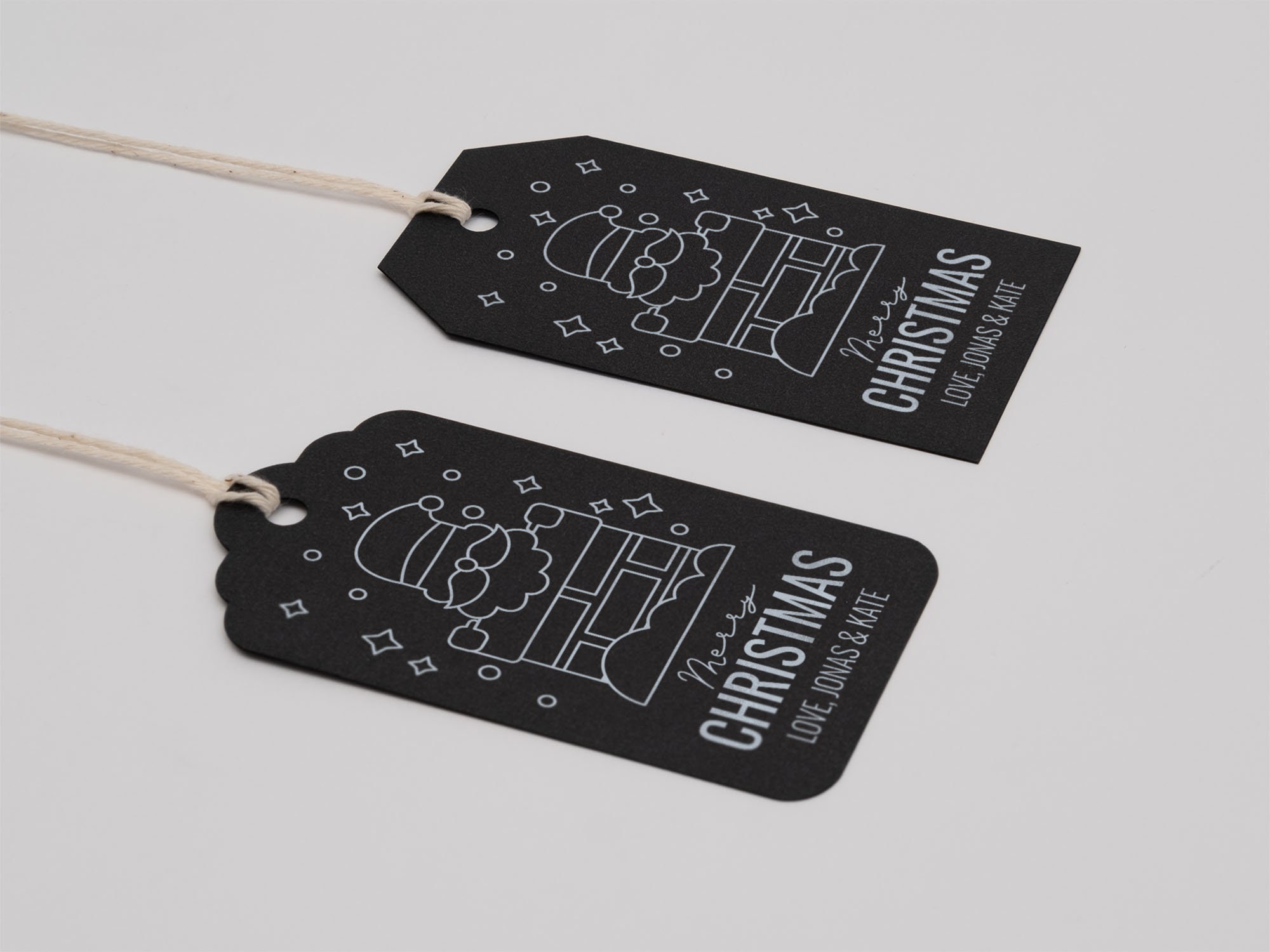 Holiday Gift Tag - Merry Christmas, Happy Holidays, Santa Claus ...