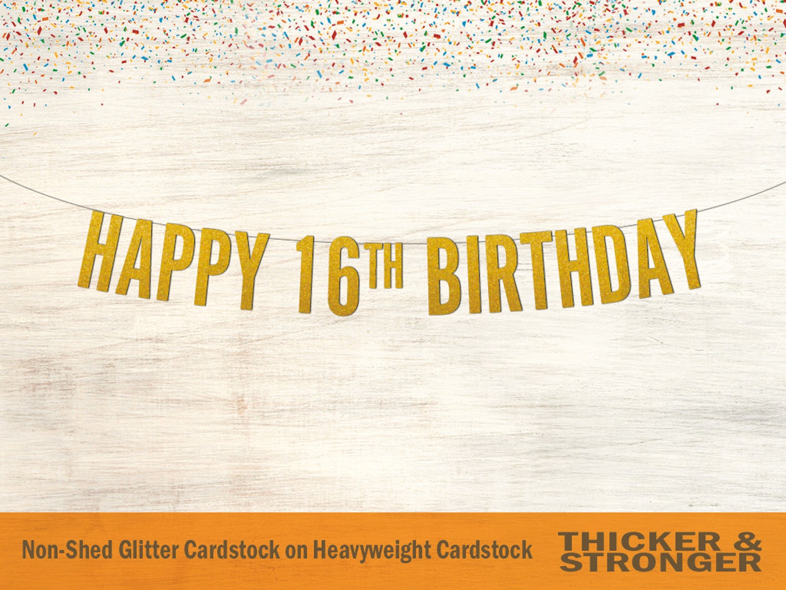 Happy 16th Birthday Banner Block Letters Sweet 16 Banner - Etsy