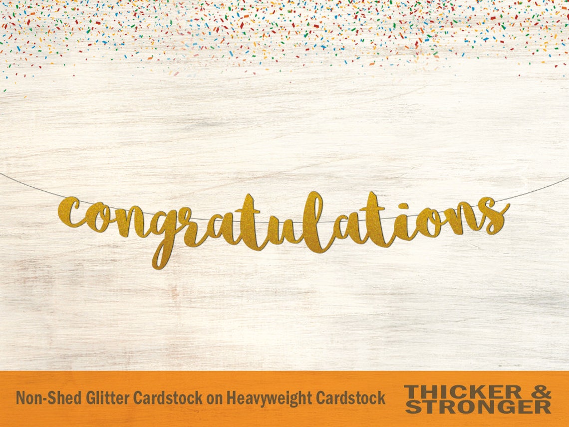 Congratulations Banner Script Font Graduation Graduation - Etsy