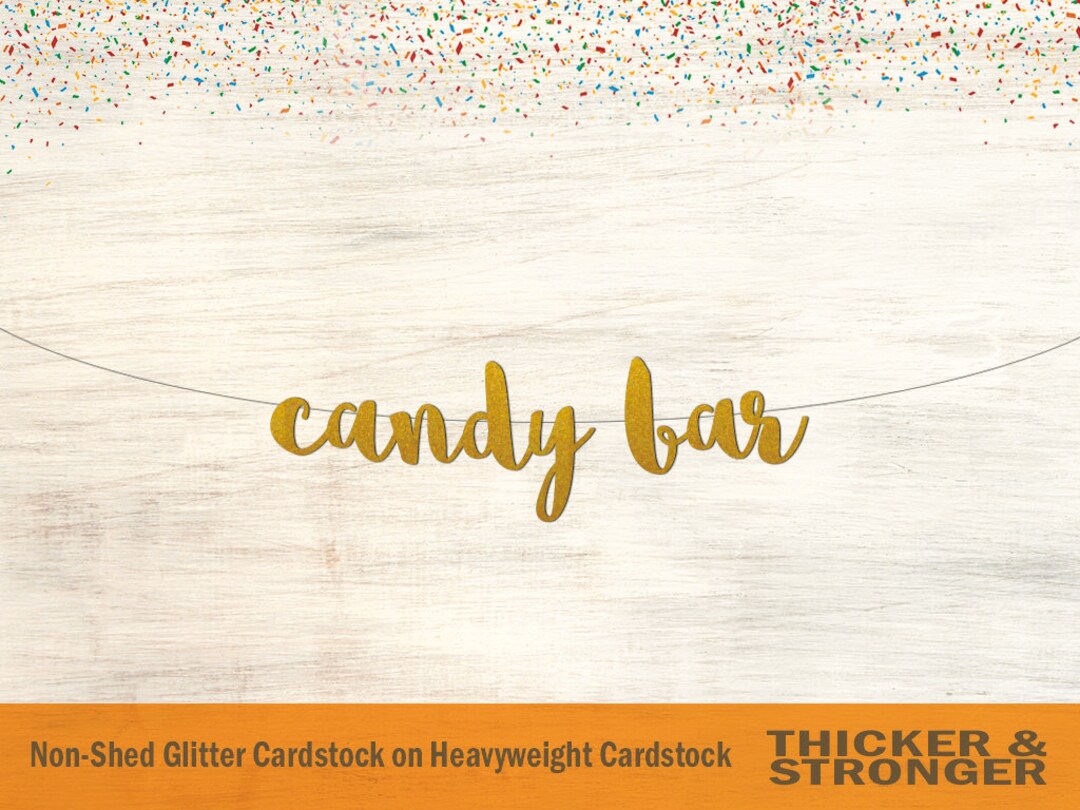 Candy Bar Banner, Script Font - Wedding Banner, Decoration, Candy ...